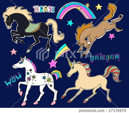 Cute embroidery patches and stickers collection. - Stock Illustration ...