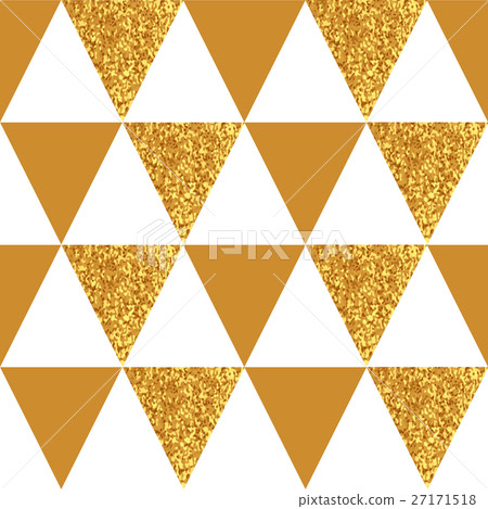 Glittering seamless pattern with gold triangles - Stock Illustration ...