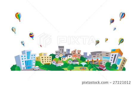 Townscape, Architecture, Building, Residential - Stock Illustration ...