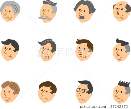 Male face icon troubled face - Stock Illustration [27242873] - PIXTA