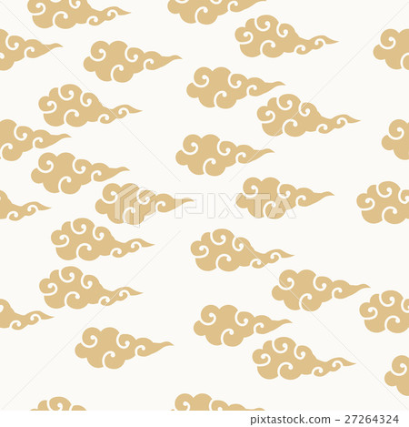Asian cloud pattern background pattern - Stock Illustration [27264324 ...
