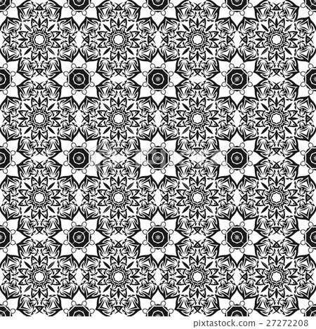 Ornamental Seamless Line Pattern - Stock Illustration [27272208] - PIXTA