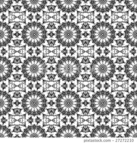 Ornamental Seamless Line Pattern - Stock Illustration [27272210] - PIXTA