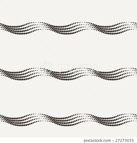 Seamless pattern of the points by the wavy lines - Stock Illustration ...