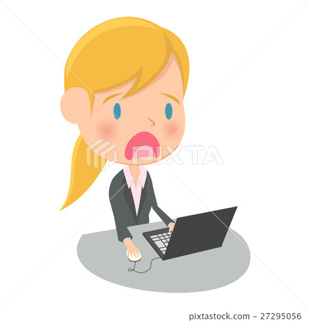 Female employee who made a mistake - Stock Illustration [27295056] - PIXTA