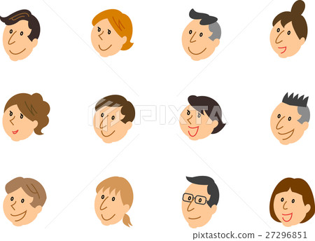 Youth face icon smile - Stock Illustration [27296851] - PIXTA