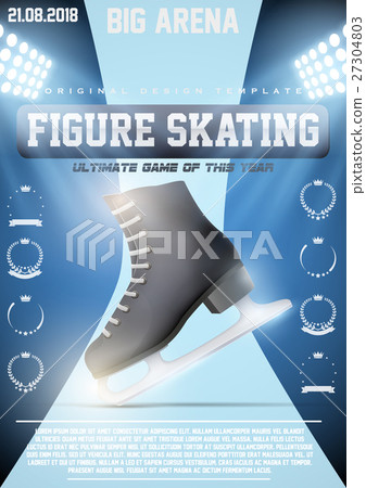 Poster Template of Ice figure Skating - Stock Illustration [27304803 ...