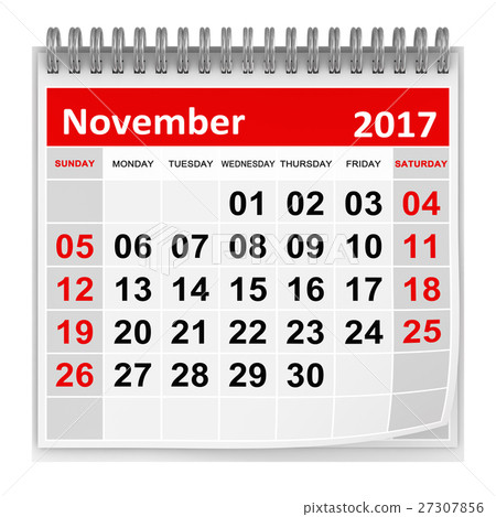 Calendar - November 2017 - Stock Illustration [27307856] - PIXTA