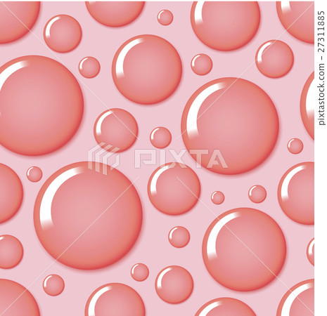 Pink round bubble seamless pattern - Stock Illustration [27311885] - PIXTA