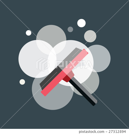 Vector cleaning window brush icon work equipment - Stock Illustration ...