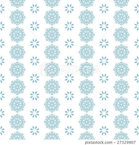 Seamless pattern blue snowflakes white background - Stock Illustration ...