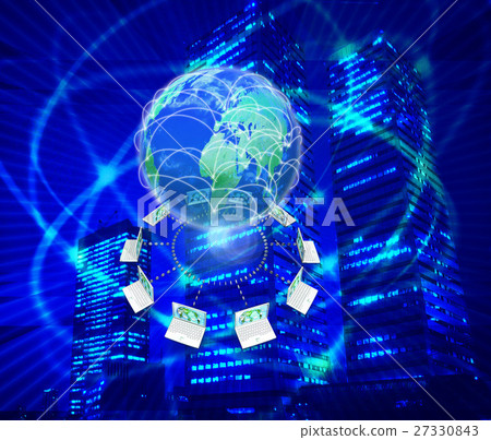 Internet and computer network - Stock Illustration [27330843] - PIXTA