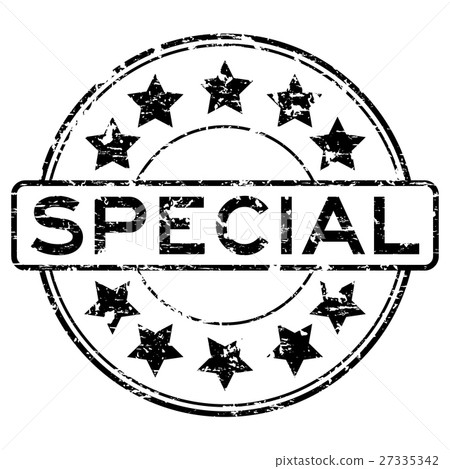Grunge black special with star icon rubber stamp - Stock Illustration ...