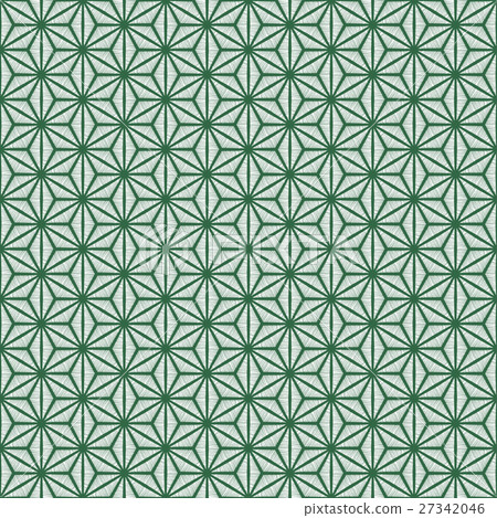 Japanese pattern hemp leaf pattern - Stock Illustration [27342046] - PIXTA