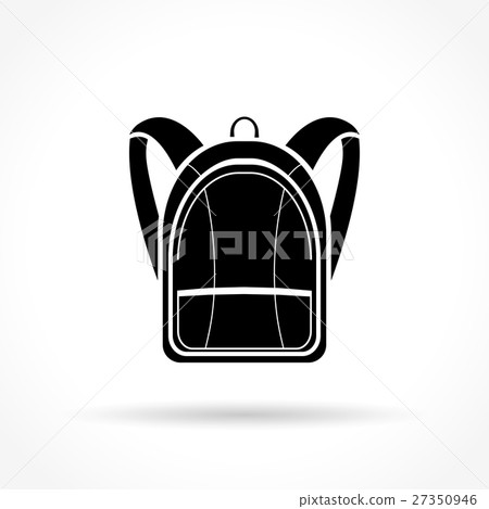 backpack icon on white background - Stock Illustration [27350946] - PIXTA