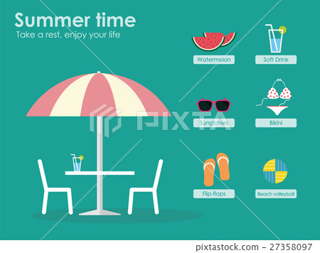 Summer Time! Take a rest and enjoy your life ! - Stock Illustration ...