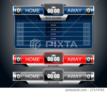 box scoreboard sport game - Stock Illustration [27374765] - PIXTA