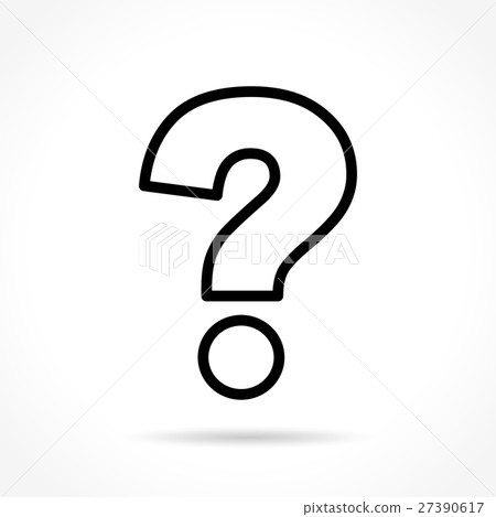 question mark thin line icon - Stock Illustration [27390617] - PIXTA