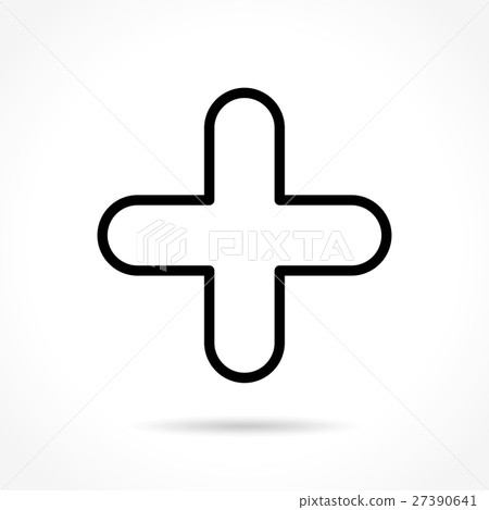 plus sign thin line icon - Stock Illustration [27390641] - PIXTA