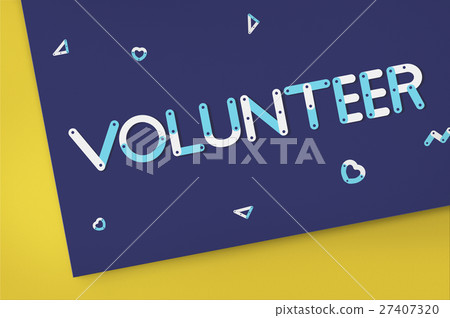 Geometric Font Charity Volunteer Concept - Stock Illustration [27407320 ...