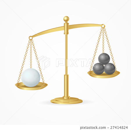Balance Concept White True Win. Vector - Stock Illustration [27414824 ...