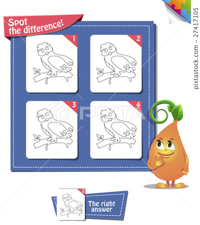 Spot the difference owl line circuit - Stock Illustration [27417105 ...