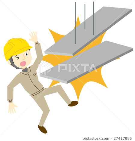 Worker men suffering from falling goods accident - Stock Illustration ...