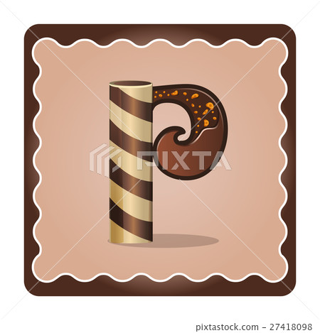 Letter p candies chocolate - Stock Illustration [27418098] - PIXTA