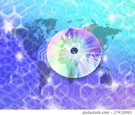 World map on CD - Stock Illustration [27418993] - PIXTA