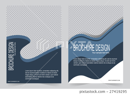 Brochure template, Flyer design navy blue color - Stock Illustration ...
