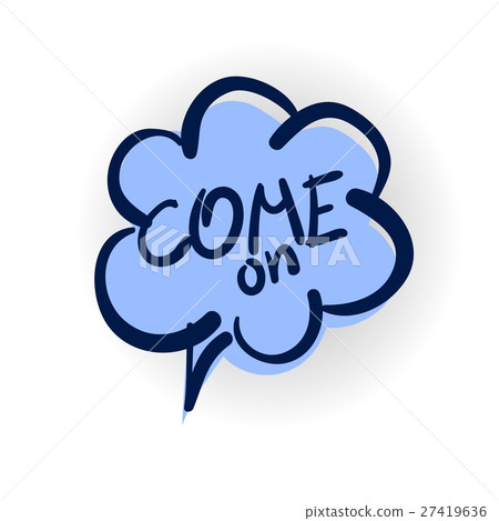 Come on comic text shadow-插圖素材 [27419636] - PIXTA圖庫