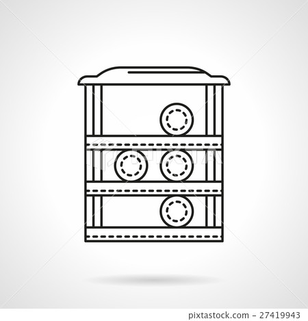 Pool rack flat line vector icon - Stock Illustration [27419943] - PIXTA