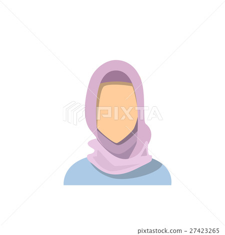 Arab Profile Icon Female Avatar Woan, Muslim - Stock Illustration ...