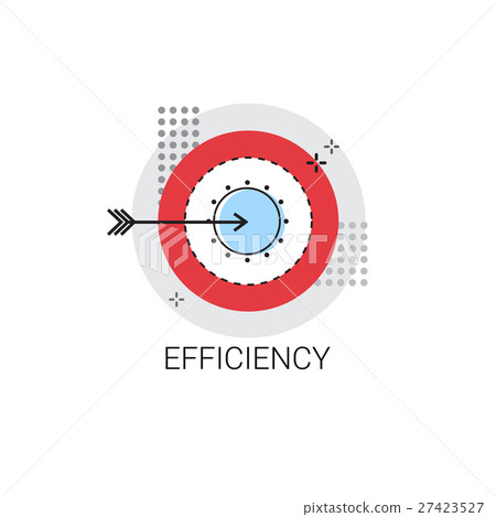 Efficiency Target Arrow Get Aim Business Concept - Stock Illustration ...