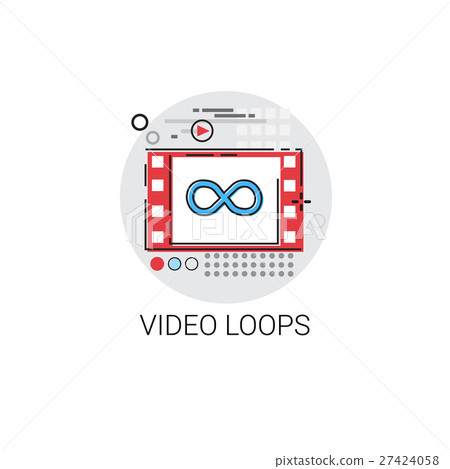 Video Loops Player Multimedia Icon - Stock Illustration [27424058] - PIXTA