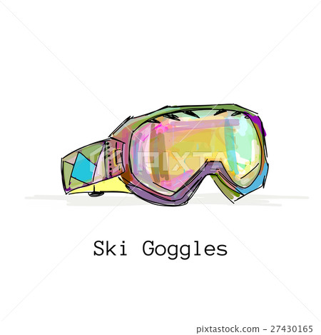 Ski googles, sketch for your design - Stock Illustration [27430165] - PIXTA