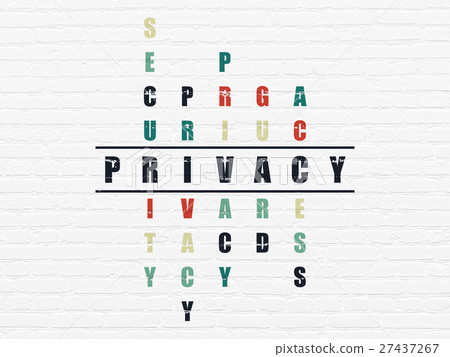 Protection concept: Privacy in Crossword Puzzle - Stock Illustration ...