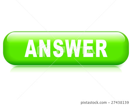 answer button on white background - Stock Illustration [27438139] - PIXTA