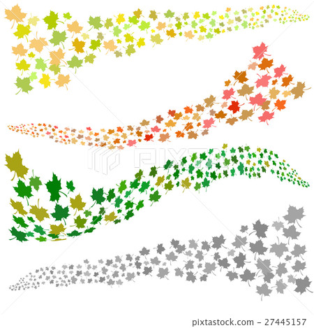 Green Maple Leaves Pattern - Stock Illustration [27445157] - PIXTA
