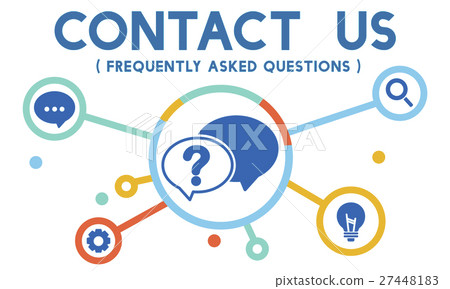 Help Question Contact us Information Concept - Stock Illustration ...