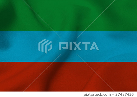 Dagestan republic flag 3D illustration symbol. - Stock Illustration ...