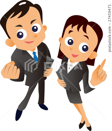 Male and female undertaking 5 - Stock Illustration [27459471] - PIXTA