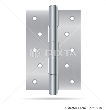 Hinges with silver steel texture. - Stock Illustration [27459483] - PIXTA