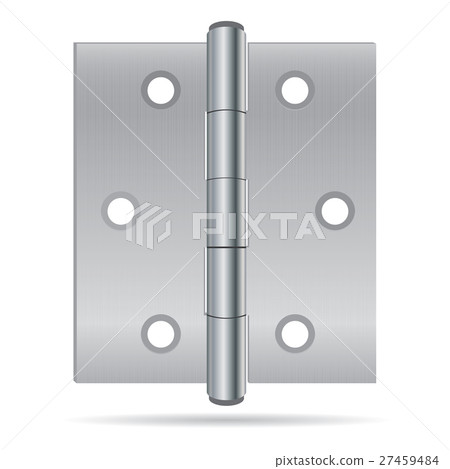 Hinges with Stainless steel texture. - Stock Illustration [27459484 ...