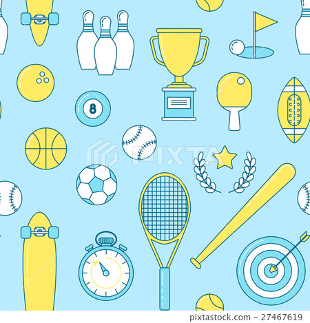 Sports line seamless pattern. - Stock Illustration [27467619] - PIXTA