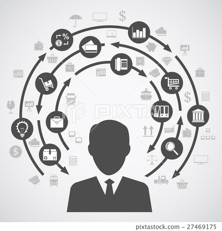 business process diagram - Stock Illustration [27469175] - PIXTA