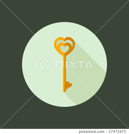 Key Circle Icon. Flat Design - Stock Illustration [27472875] - PIXTA