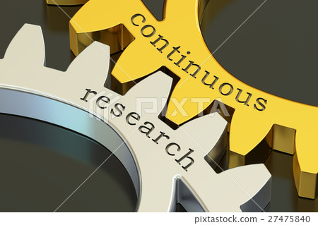 continuous research concept on the gearwheels - Stock Illustration ...
