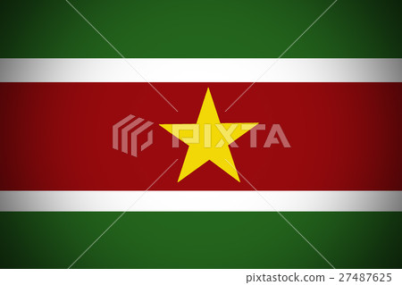 Suriname flag 3D illustration symbol. Suriname - Stock Illustration ...