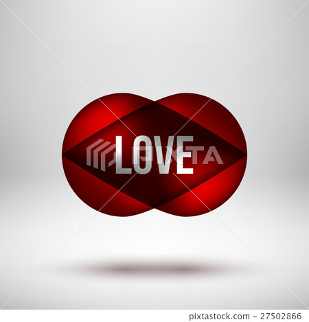 Red Love Bubble Badge - Stock Illustration [27502866] - PIXTA